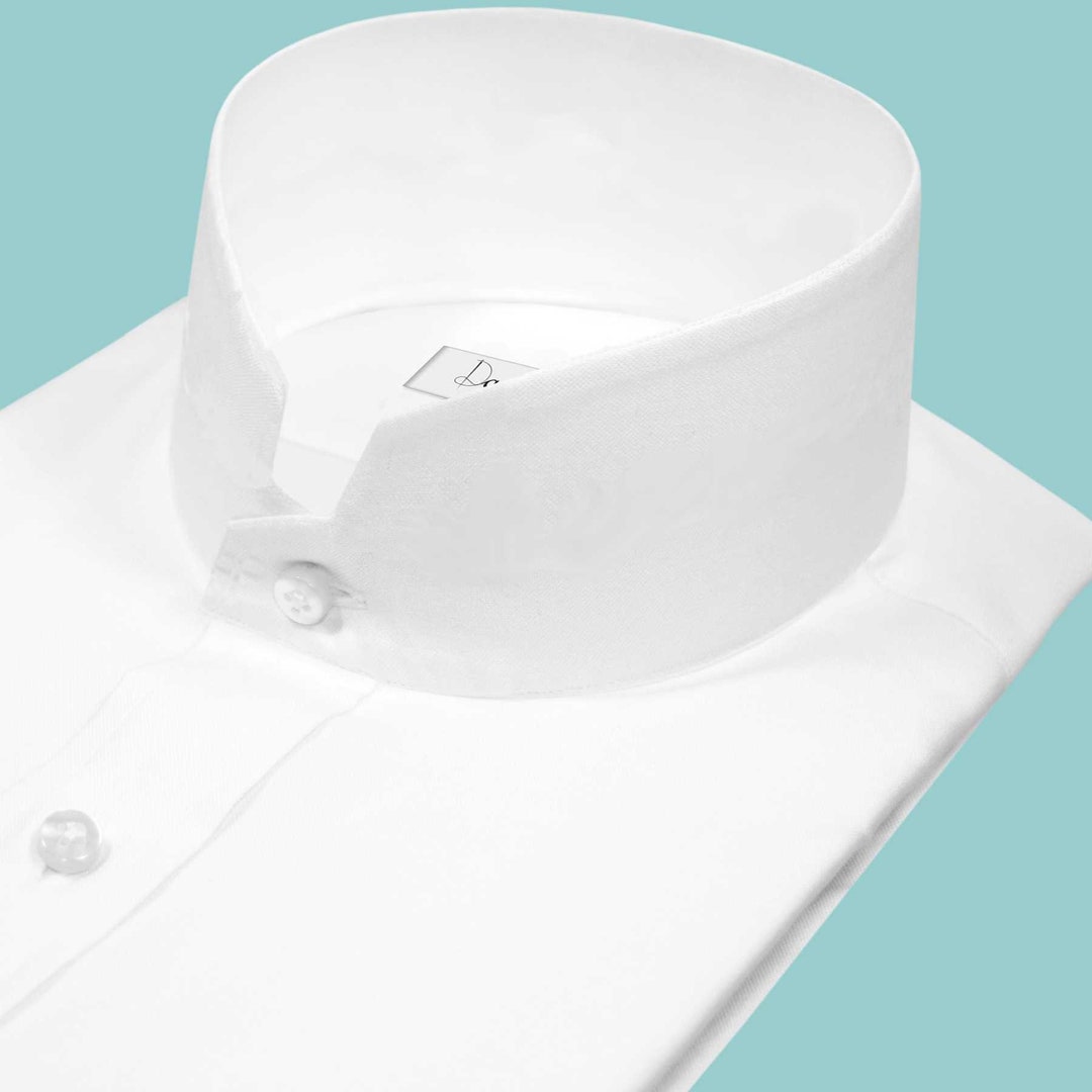 Men's Clerical Shirt & Clergy Collar White Dress Shirt/ 100% Cotton ...
