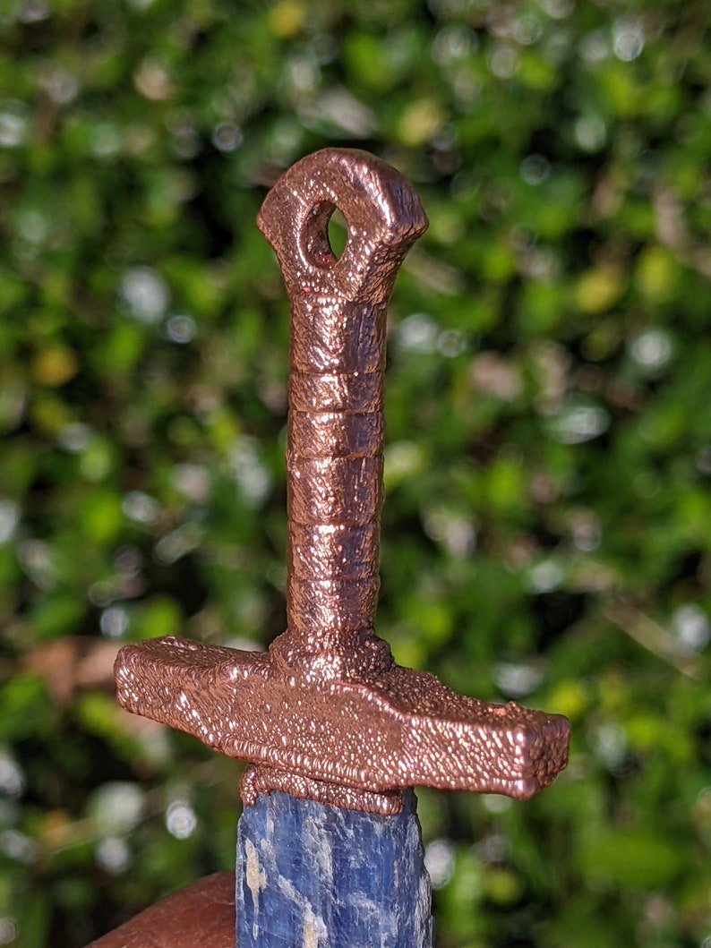 Nandaka Blue Kyanite Crystal Sword With Copper Hilt Truth Seeker - Etsy