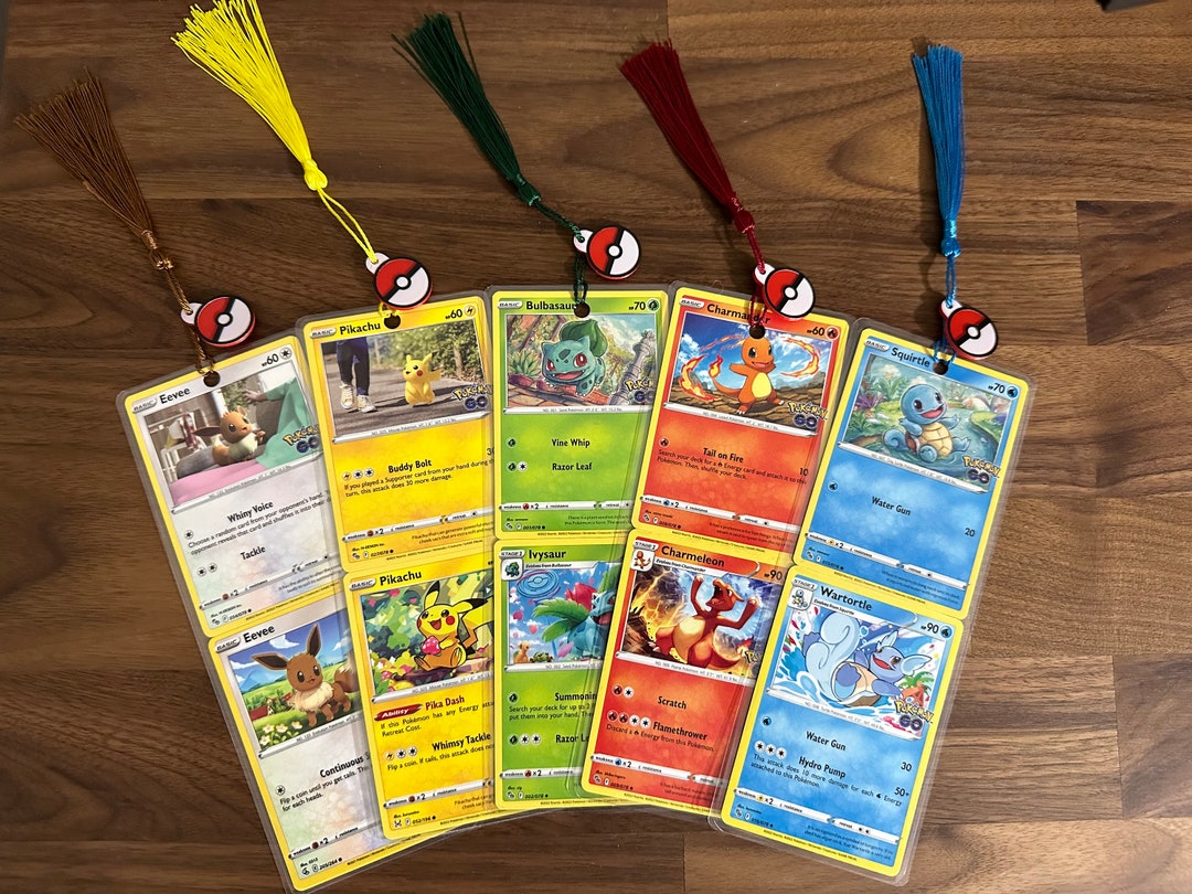 Pokemon Card Bookmarks | Upcycled Pokemon Cards - Etsy