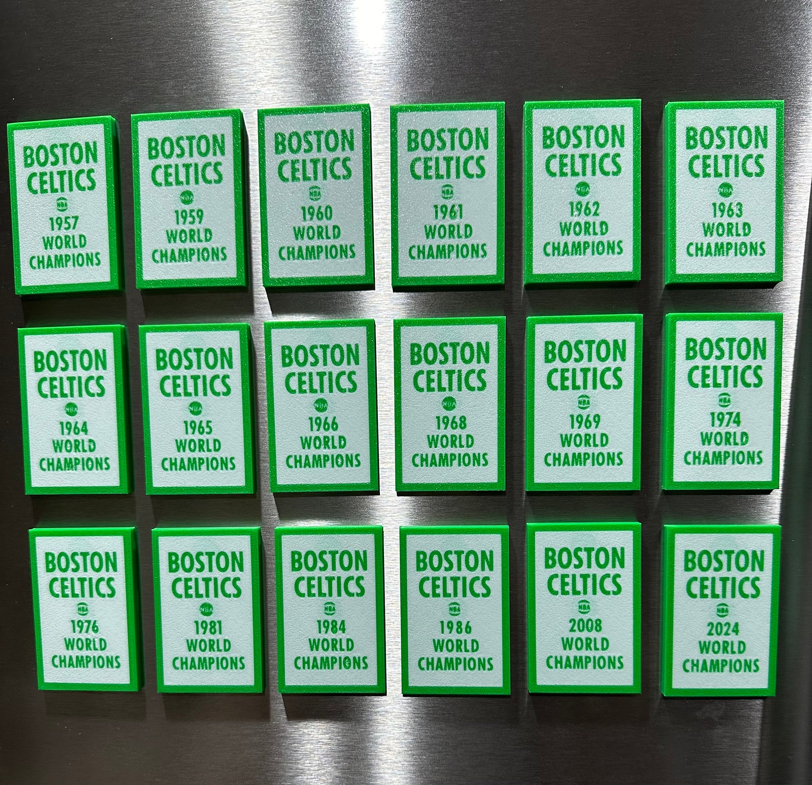 Boston Celtics Championship Banner Magnets - Etsy