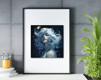 Vintage Matte Oil Painting Poster, Printed Oil Painting Art Poster ...