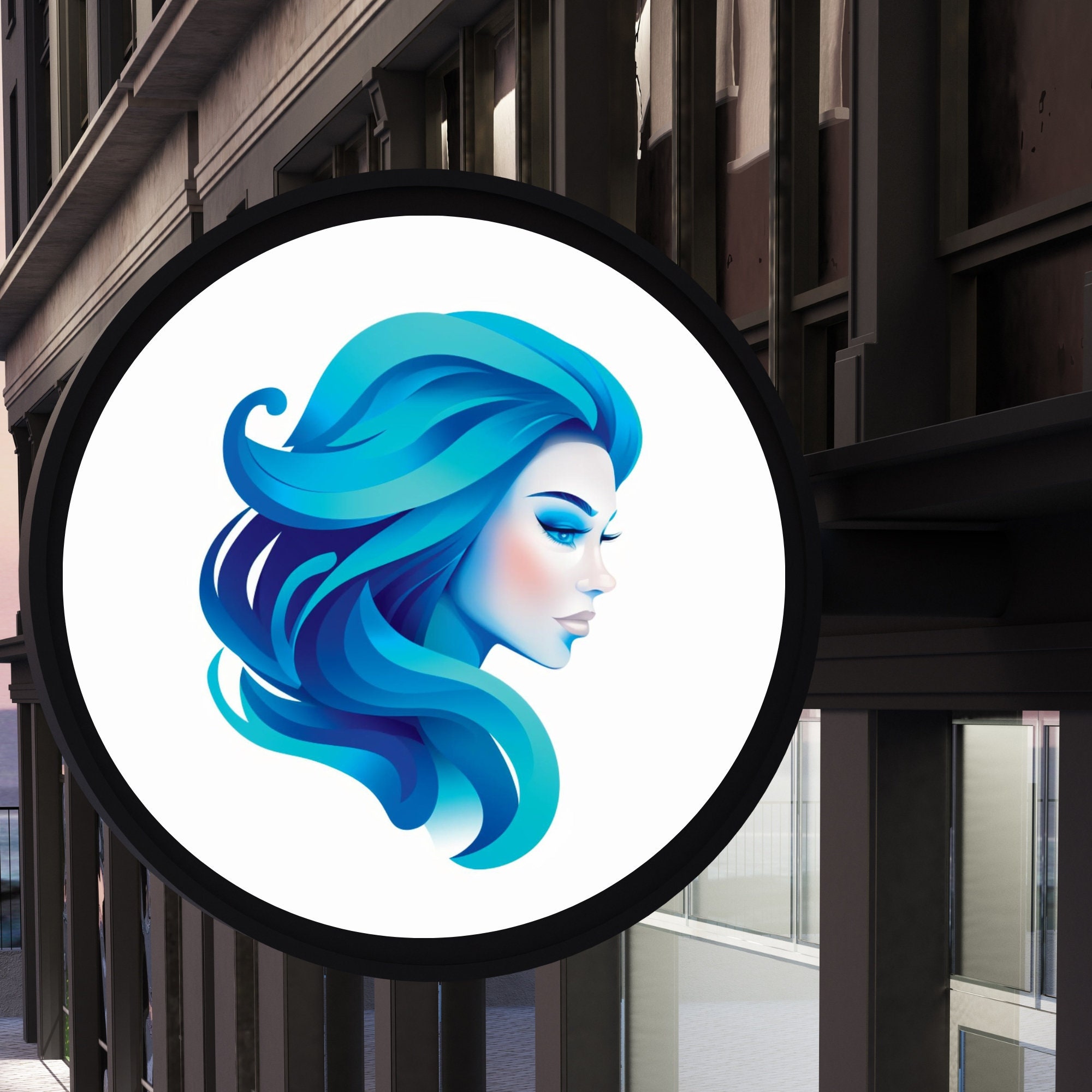 Hair Stylist Logo, Wig Logo, Hair Extensions Logo, Hair Logo Canva ...