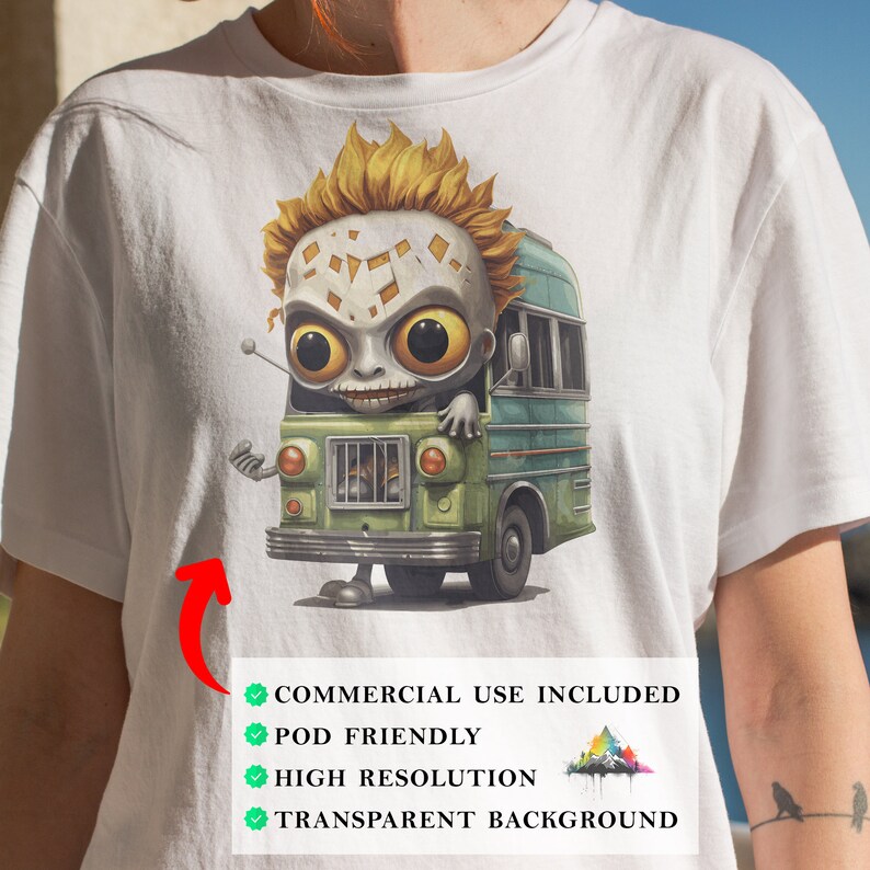 25 Haunted Bus Halloween Cute Cartoon Clipart, Spooky Graphics, Paper ...