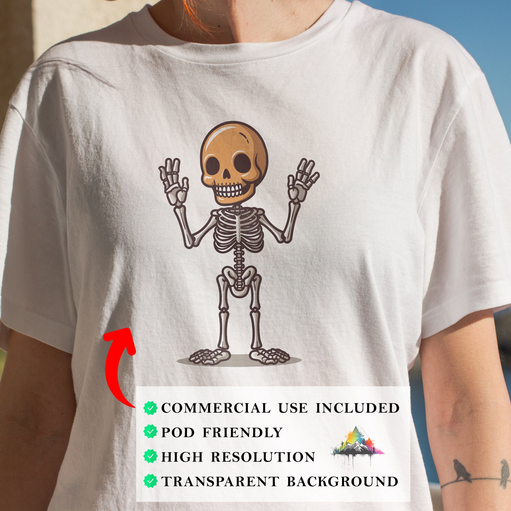 19 Skeleton Halloween Cute Cartoon Clipart, Spooky Skeleton Graphics ...