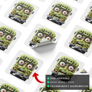 25 Haunted Bus Halloween Cute Cartoon Clipart, Spooky Graphics, Paper ...
