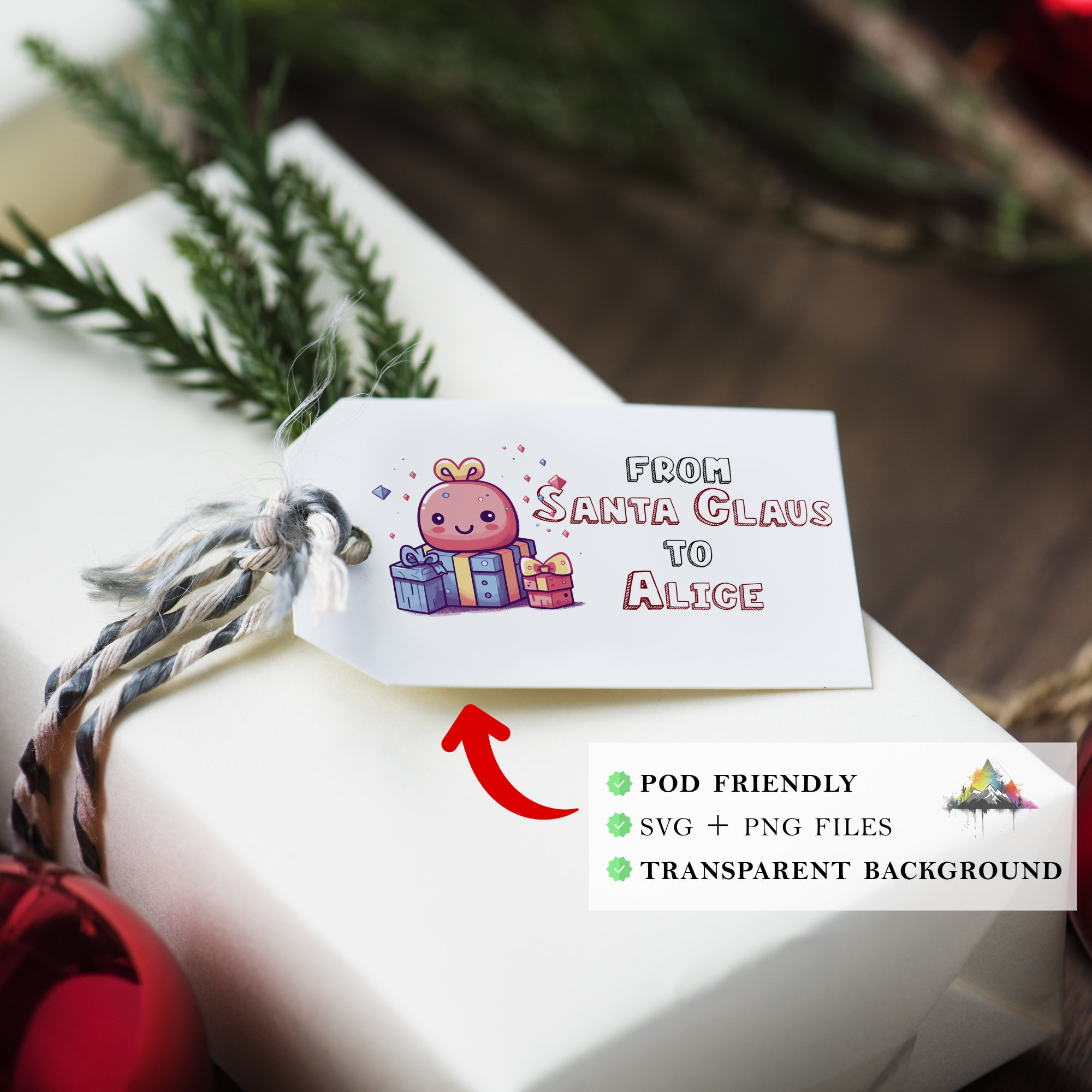 16 Cute Kawaii Christmas Gifts Bundle Pack Graphics Clipart Nursery ...