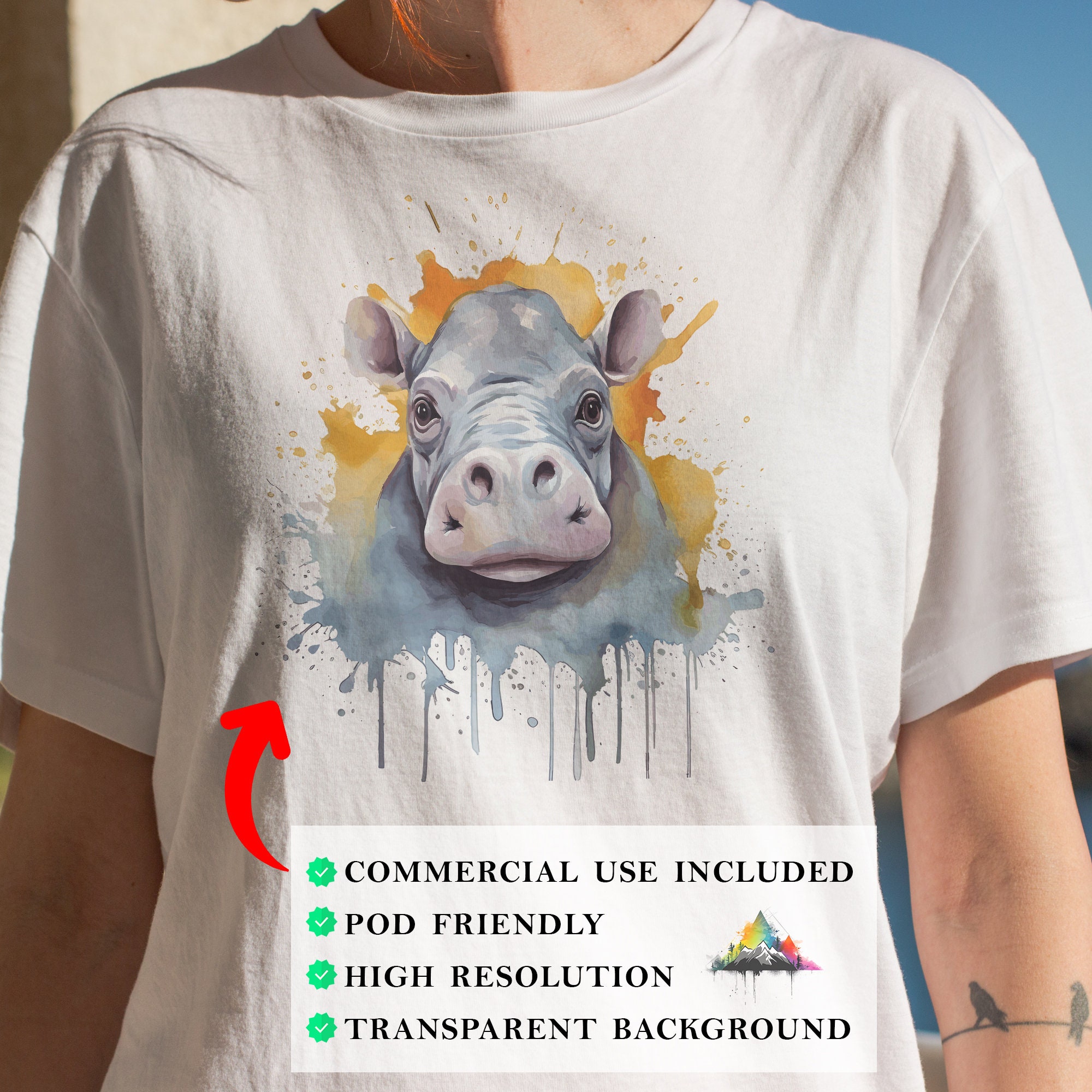 16 Hippo Safari Watercolor Clipart Bundle, Cute Animal, Baby Shower ...