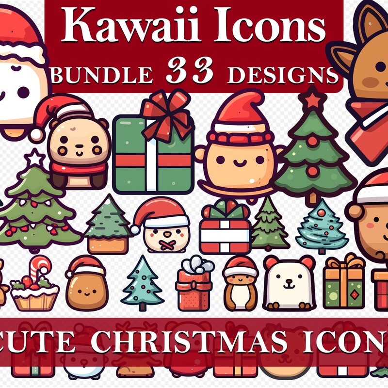 Kawaii Santa - Etsy