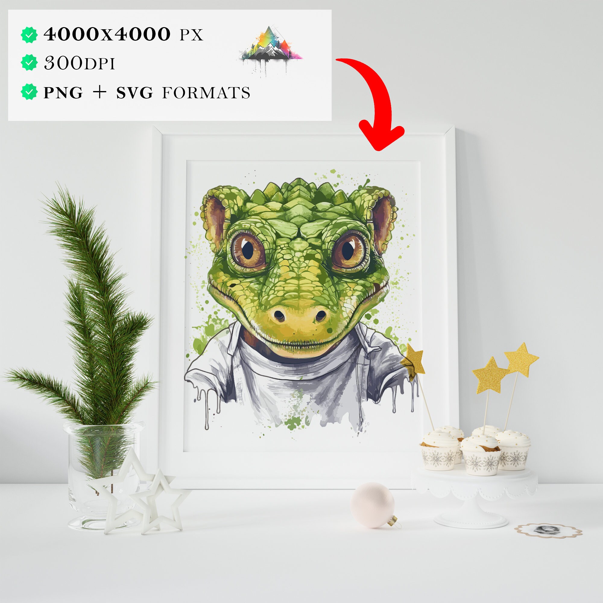 19 Crocodile Safari Watercolor Clipart Bundle, Cute Animal, Baby Shower ...