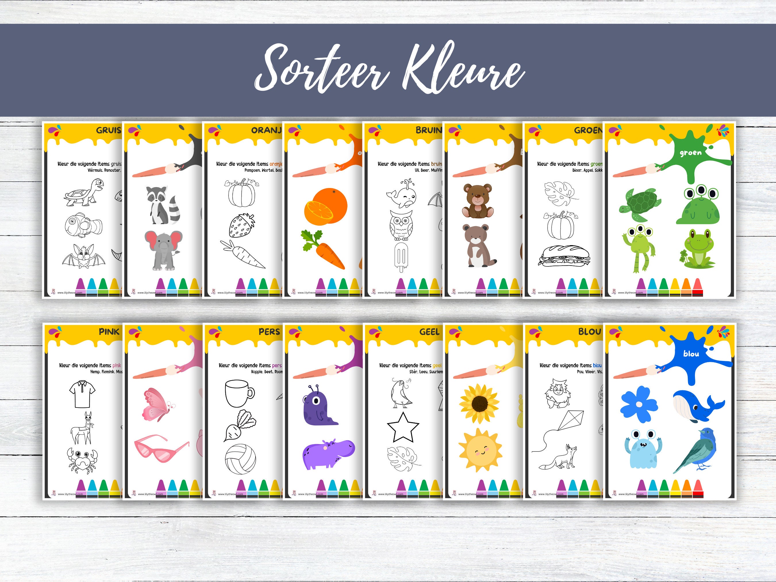 Leer My Kleure Afrikaanse Aktiwiteite Werkboek Vir Voorskool - Etsy