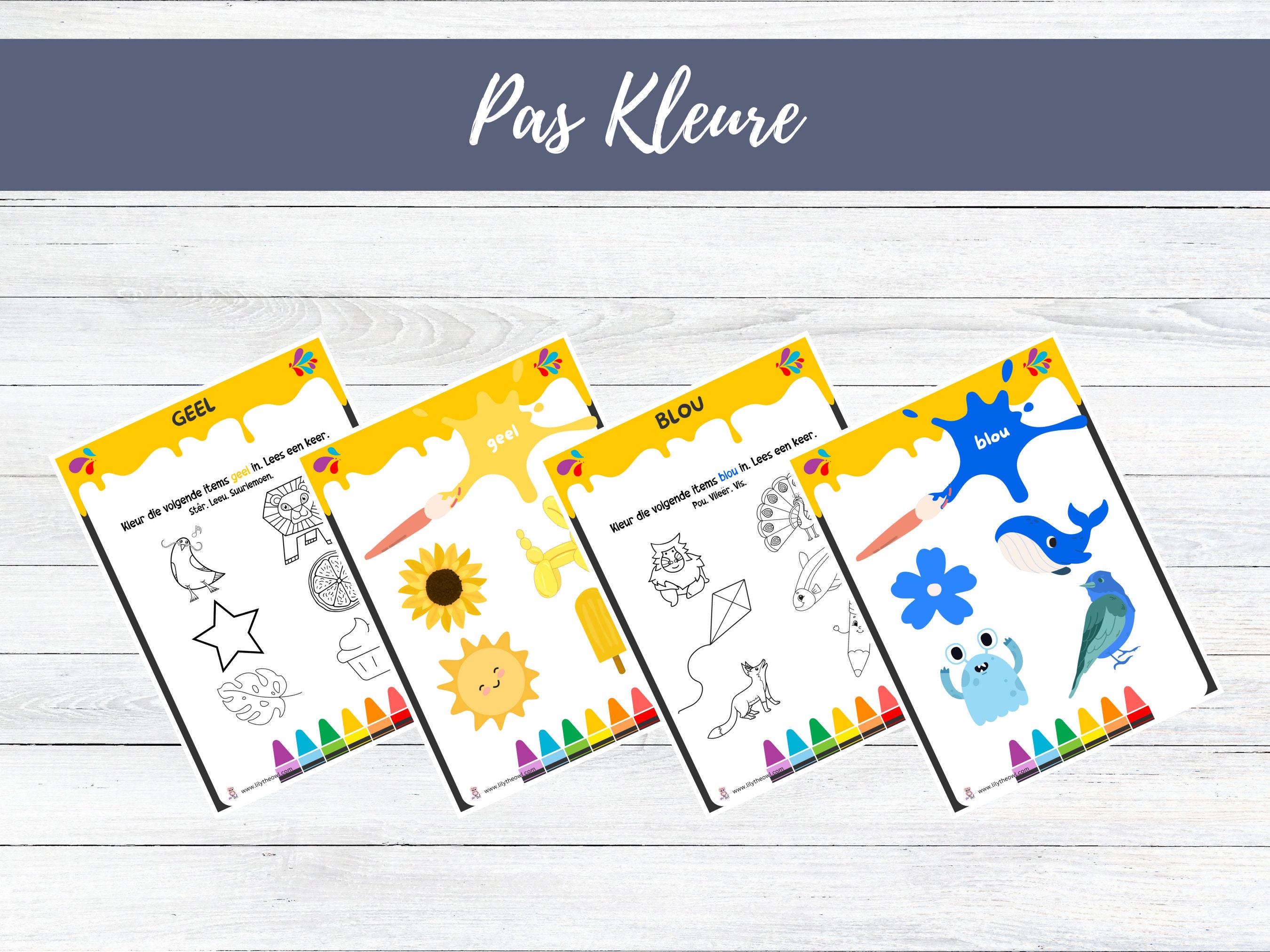 Leer My Kleure Afrikaanse Aktiwiteite Werkboek Vir Voorskool - Etsy