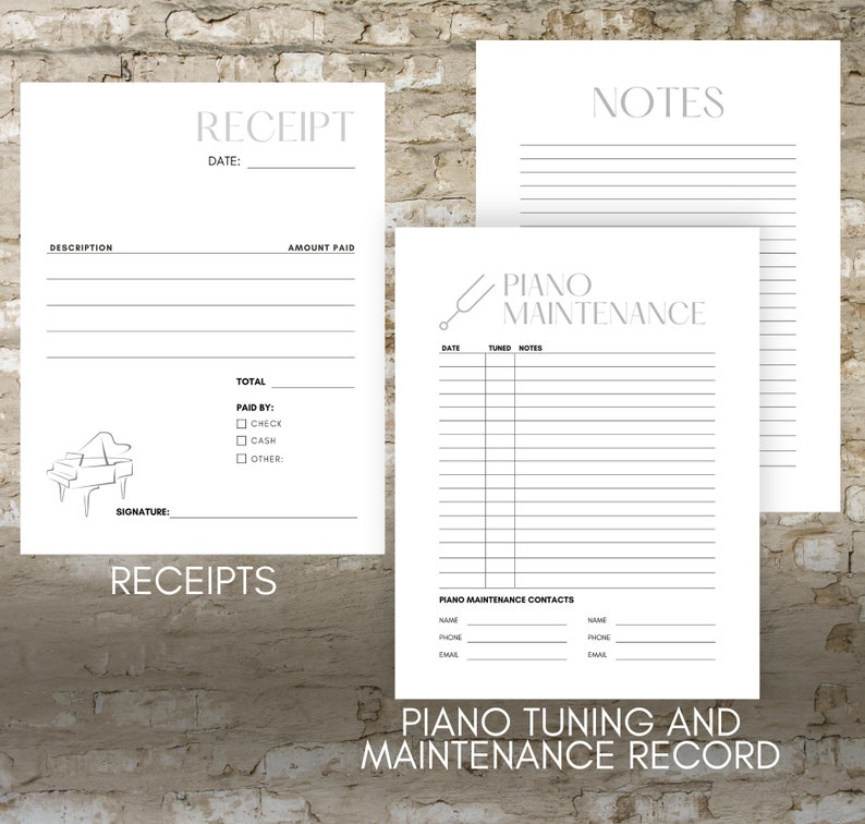 Piano Teacher Printable Planner - Etsy
