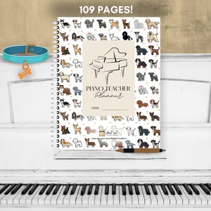 Piano Teacher Printable Planner - Pups - Etsy