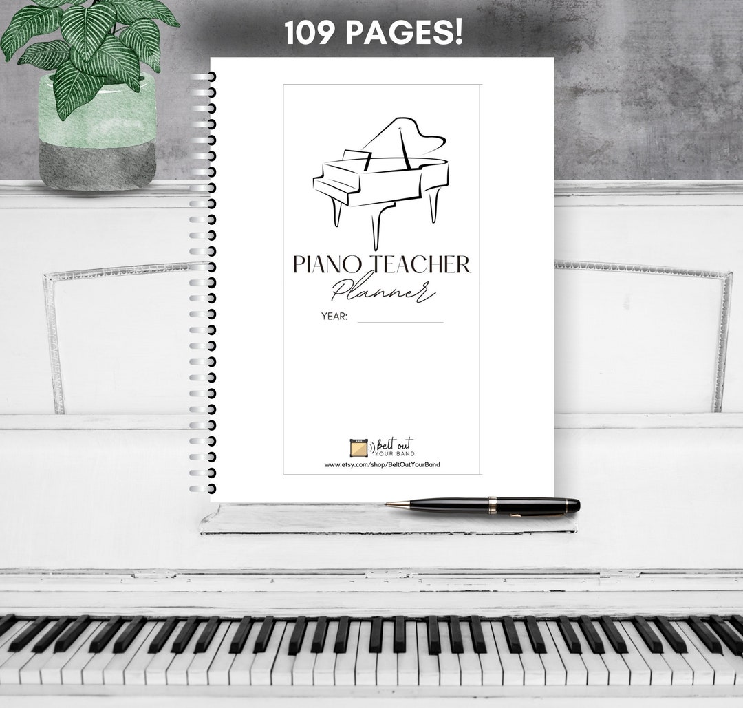 Piano Teacher Printable Planner - Minimalist - Etsy