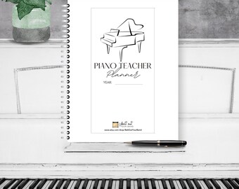 Piano Teacher Printable Planner Green Floral - Etsy