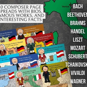 Piano Lesson Practice Incentive Program: Composer Explorer | Printable ...
