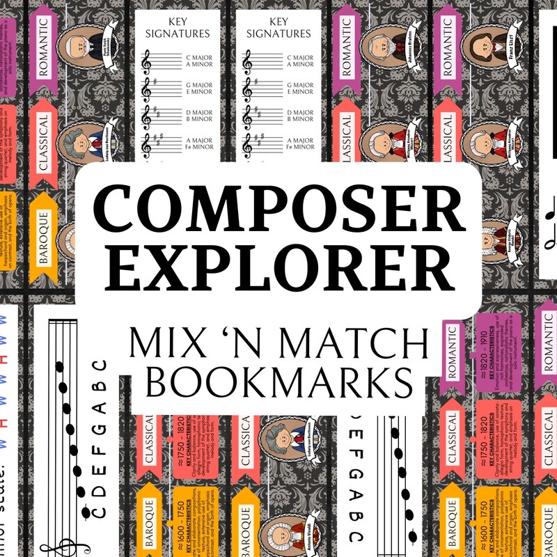 Music Bookmark - Etsy