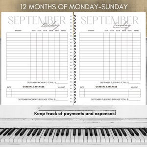 Piano Teacher Printable Planner - Pups - Etsy