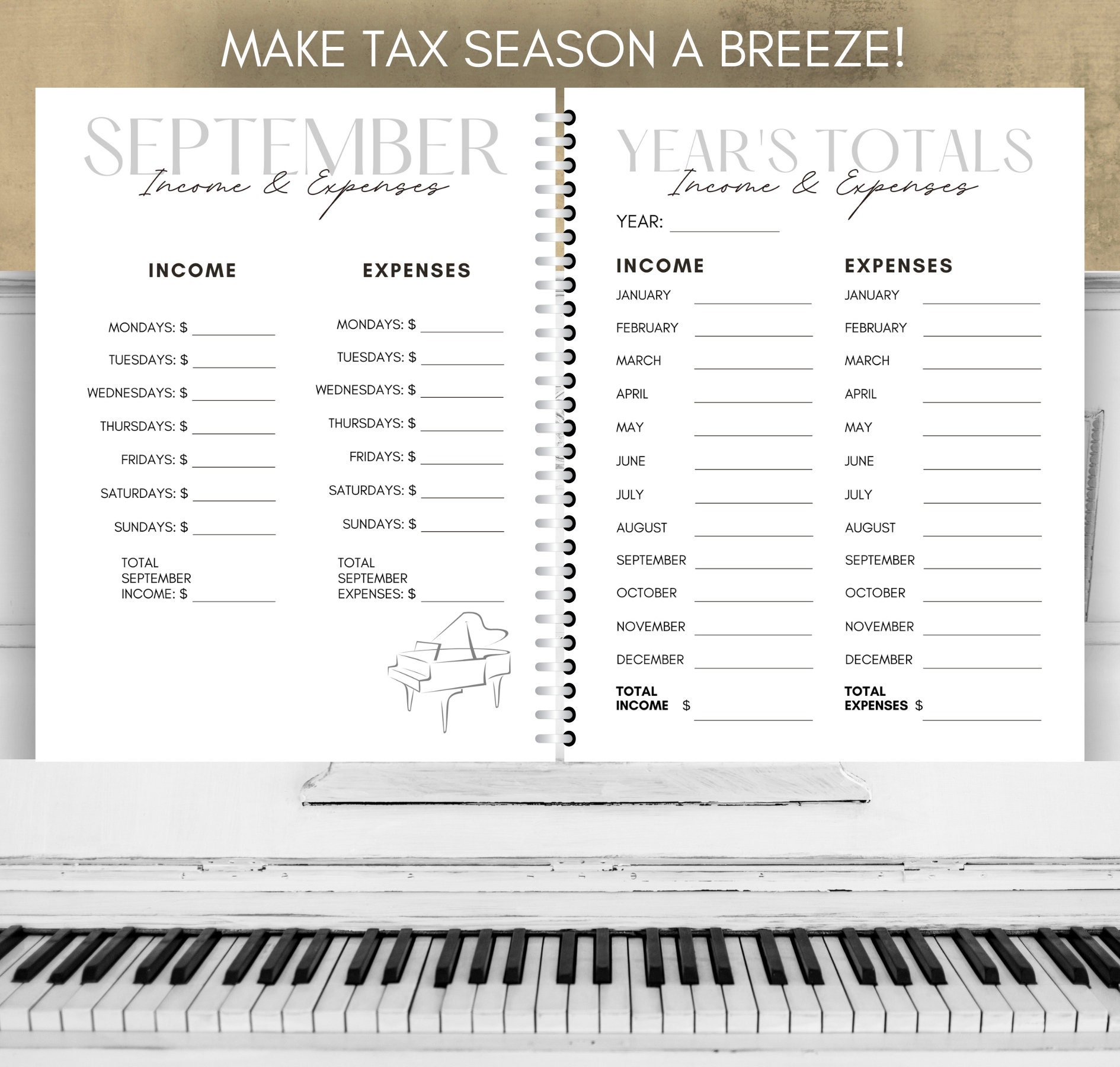 Piano Teacher Printable Planner - Pups - Etsy