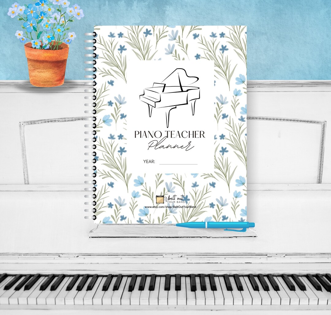 Piano Teacher Printable Planner - Forget Me Not - Etsy