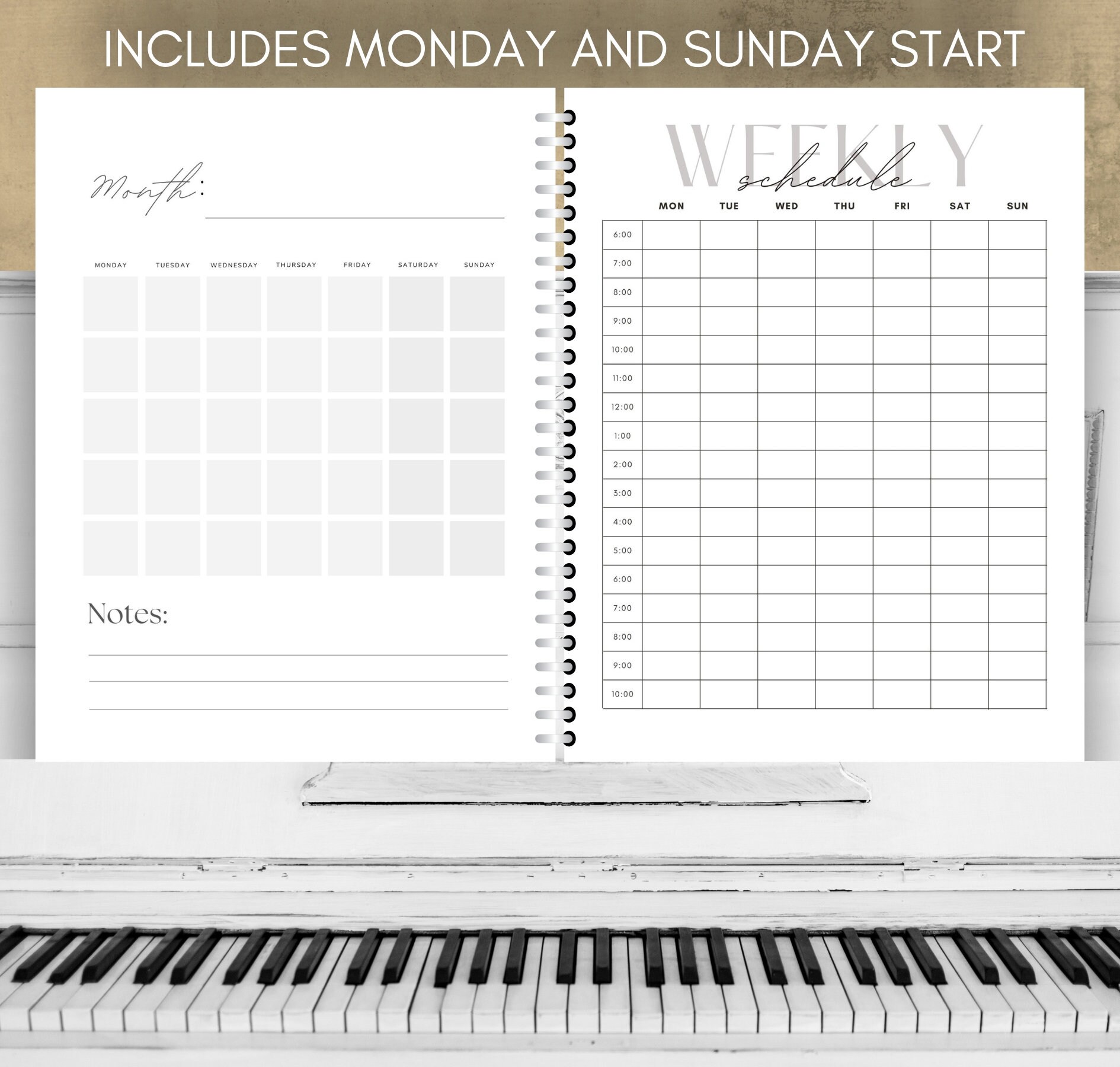 Piano Teacher Printable Planner - Pups - Etsy