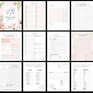 Piano Teacher Printable Planner - Pink Floral | Daily, Weekly, Monthly ...