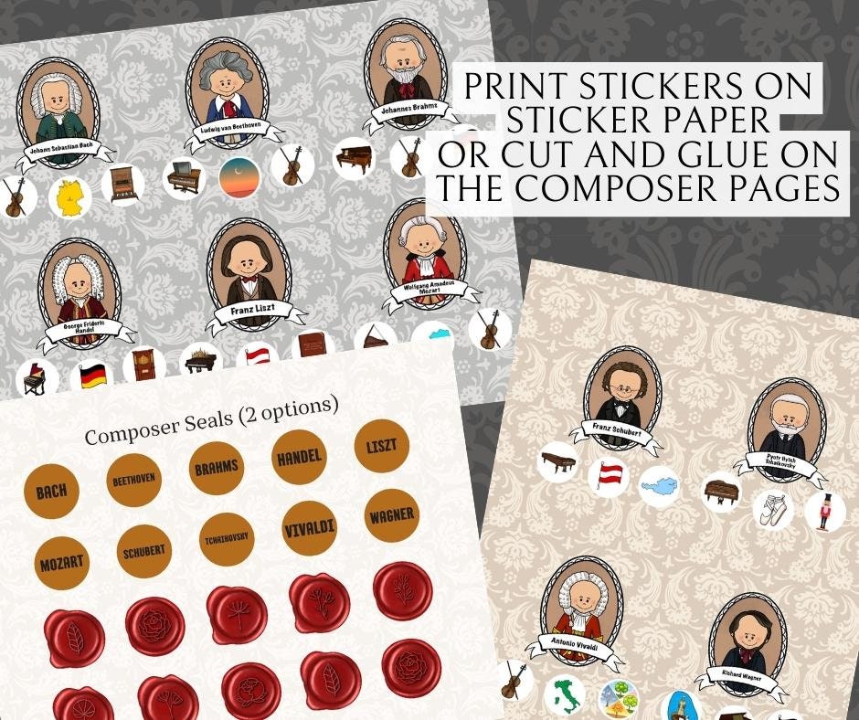 Piano Lesson Practice Incentive Program: Composer Explorer Printable ...