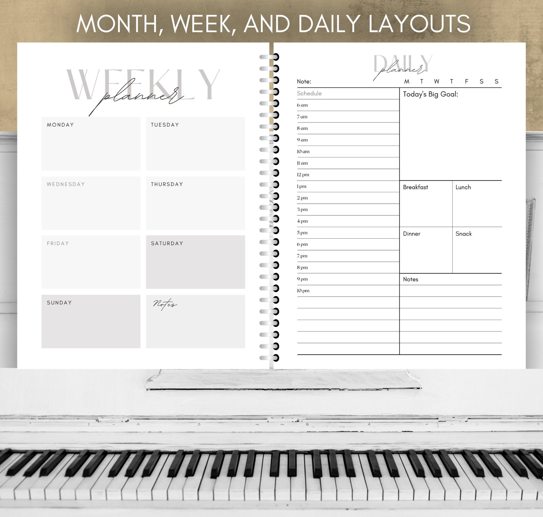 Piano Teacher Printable Planner - Pups - Etsy