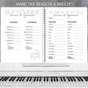 Piano Teacher Printable Planner - Pink Floral | Daily, Weekly, Monthly ...