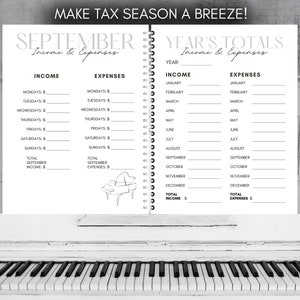 Piano Teacher Printable Planner - Minimalist - Etsy