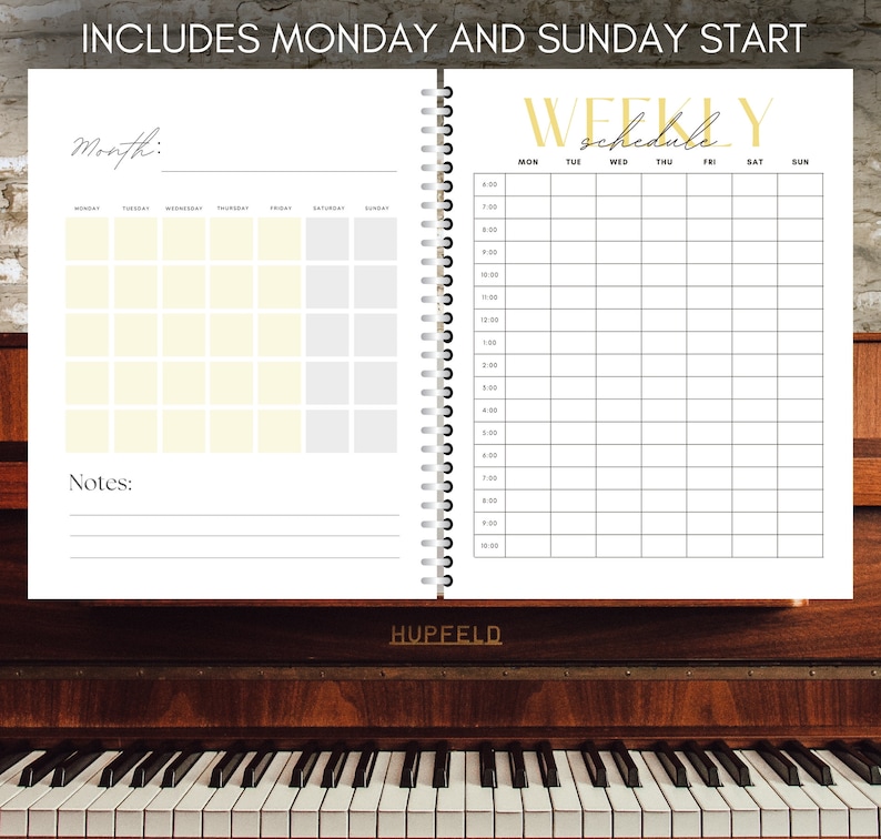 Piano Teacher Printable Planner - Etsy