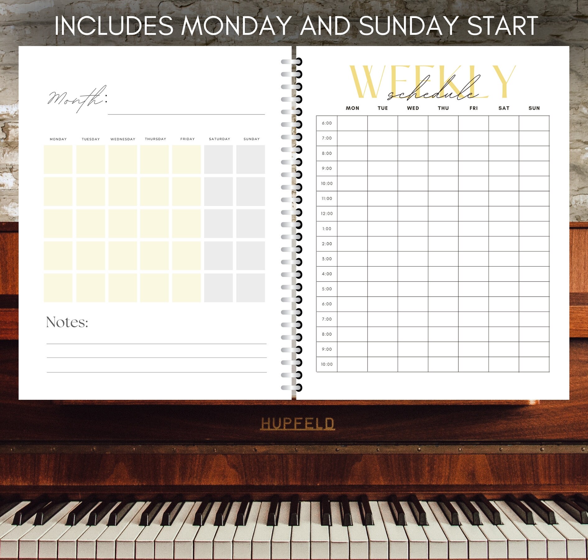 Piano Teacher Printable Planner - Etsy