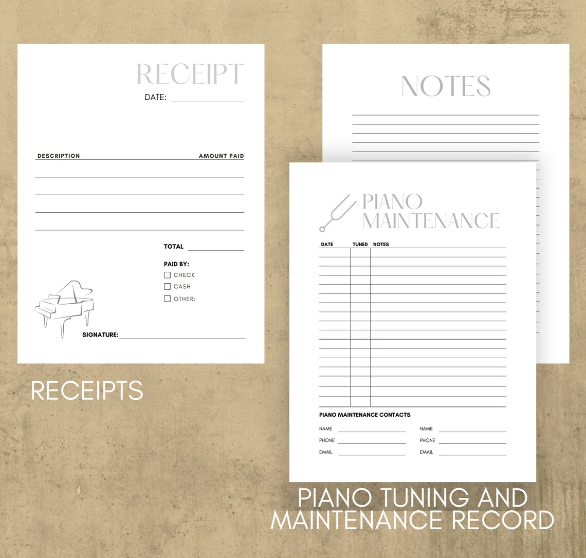 Piano Teacher Printable Planner Pups - Etsy