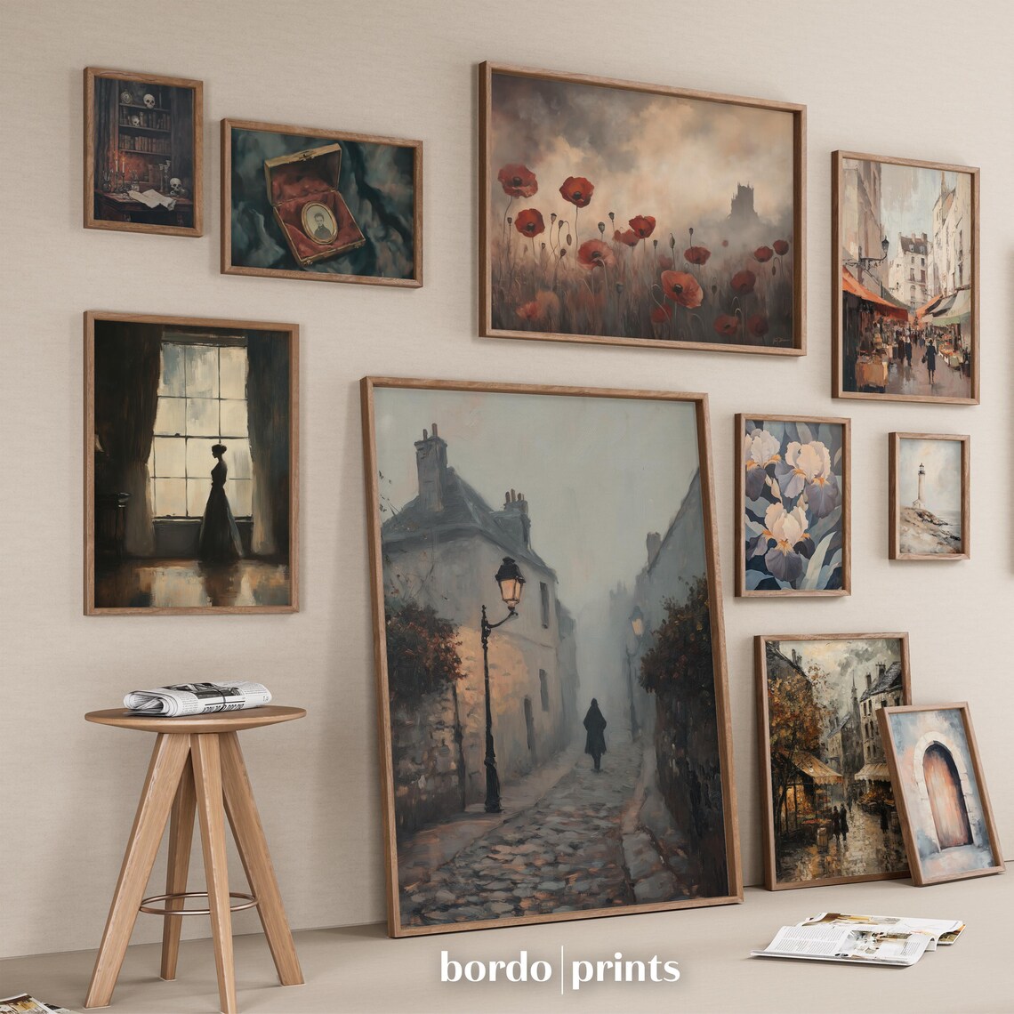 Vintage Moody Prints | Dark Academia Decor | Fall Hosting Decor Rustic ...