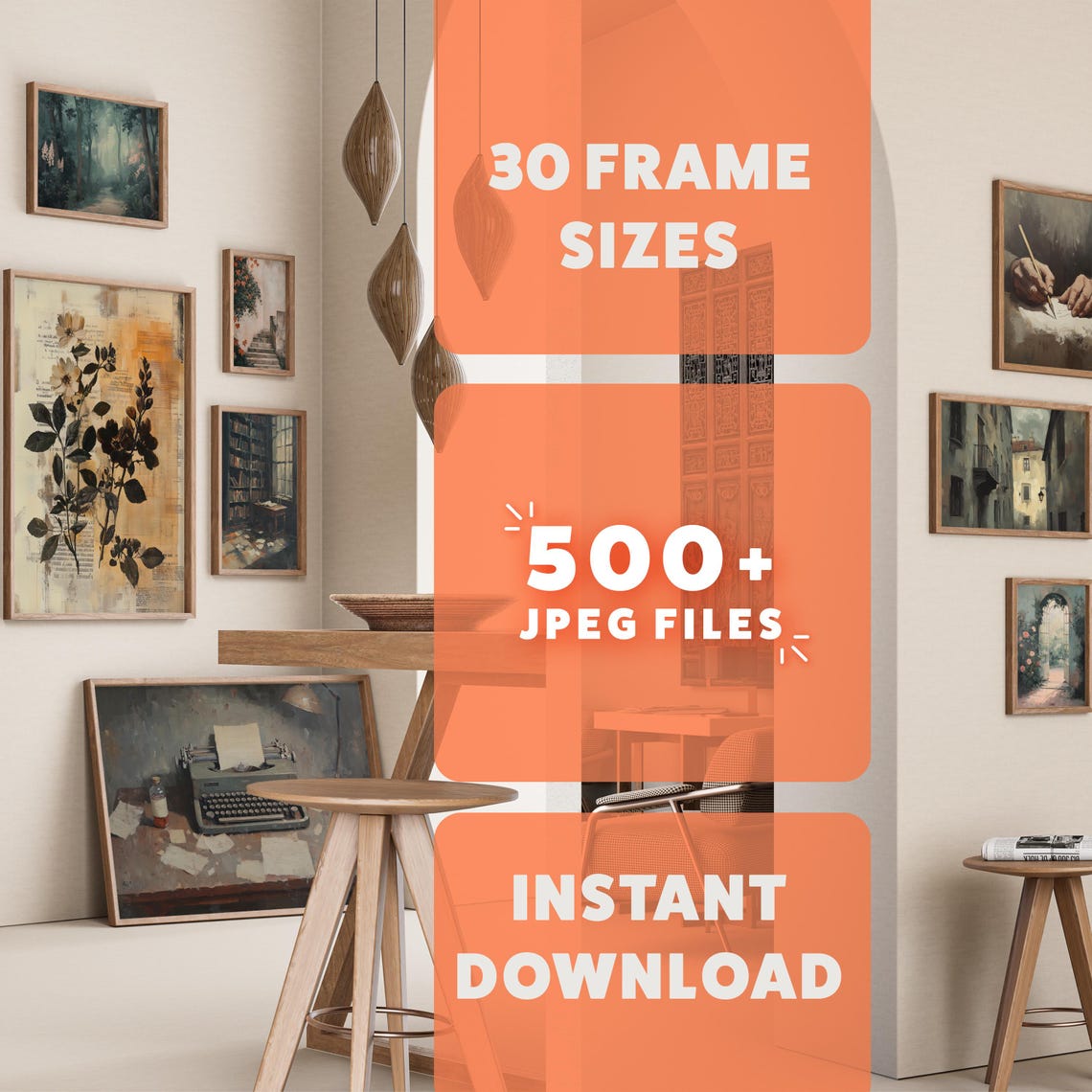 Vintage Moody Prints Dark Academia Decor Rustic Fall Hosting Decor ...