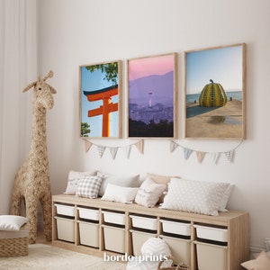 Set of 3 Printable Wall Art Yayoi Kusama Yellow Pumpkin Print Kyoto ...