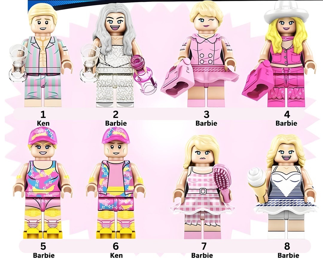 Barbie Minifigures Custom Set Barbie Movie Figure Ken - Etsy