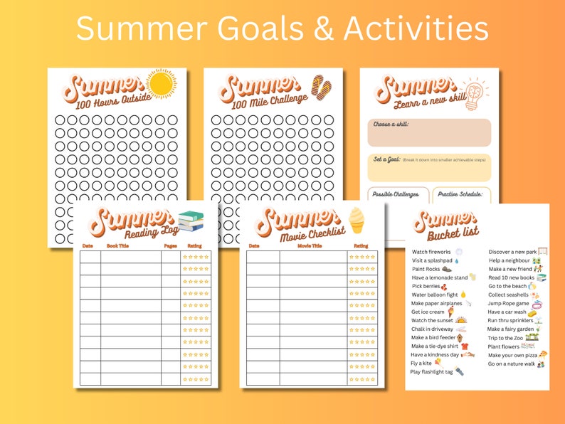 2023 Kids Summer Planner, Summer Activities, Calendars, Chore Charts ...
