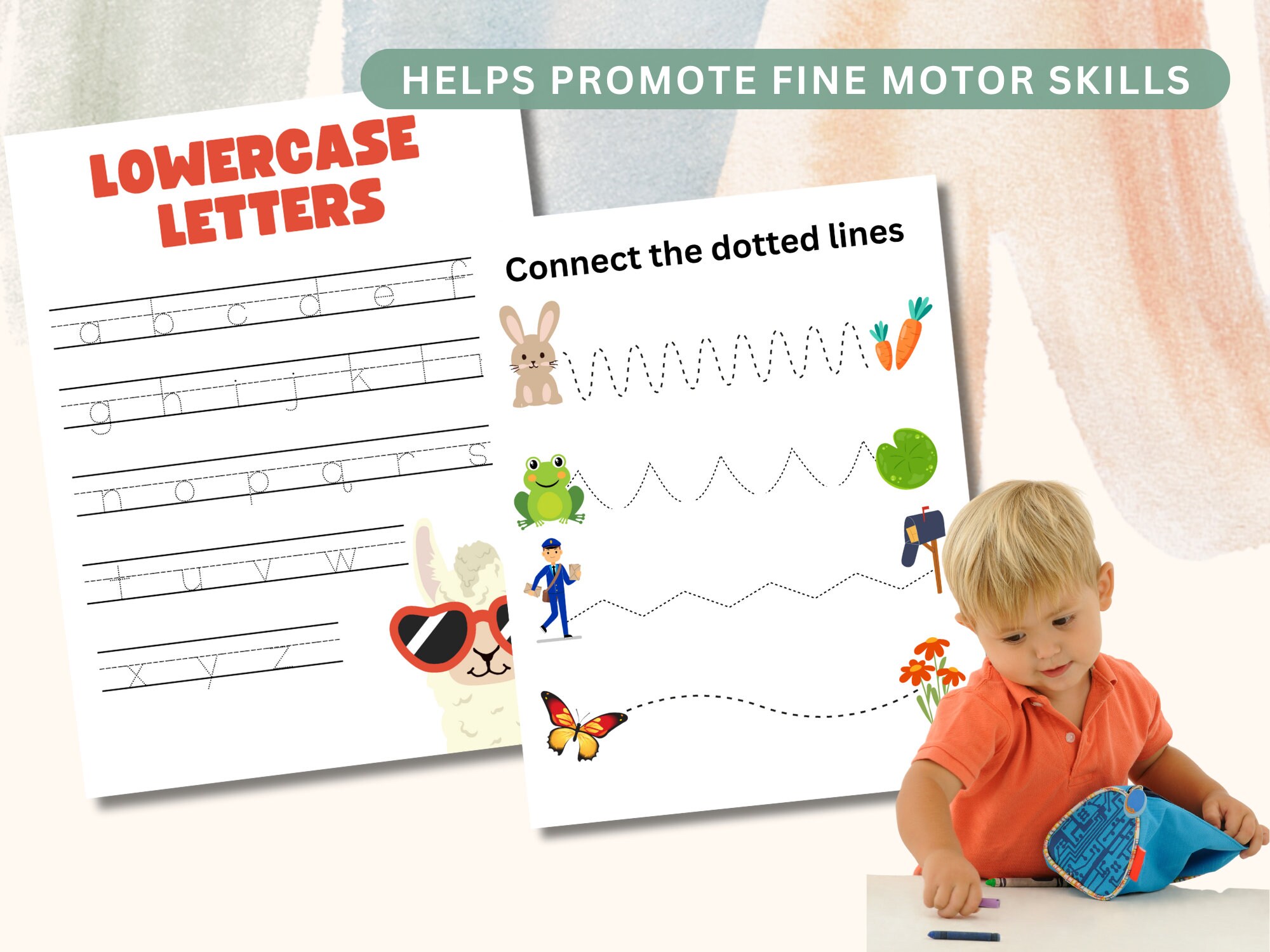 Printable Tracing Worksheet Bundle Alphabet Number Letter Color Shape ...