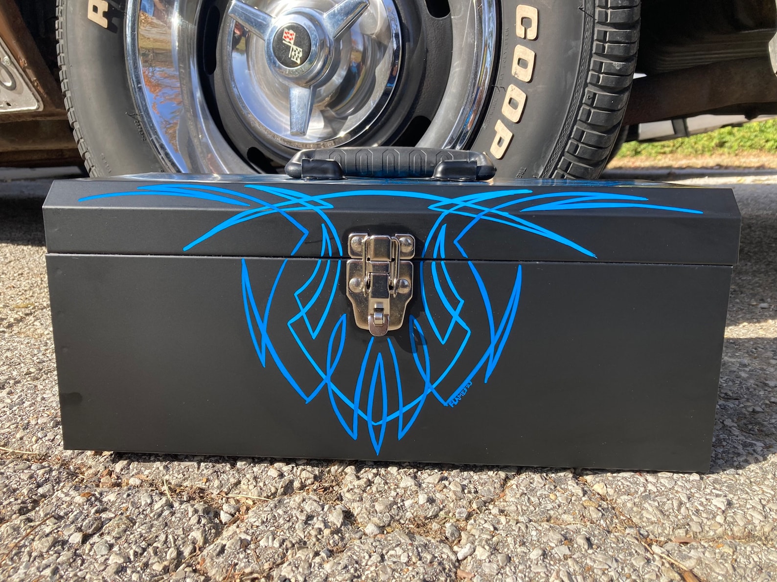 Blue Pinstripe Toolbox Hotrod Rockabilly - Etsy
