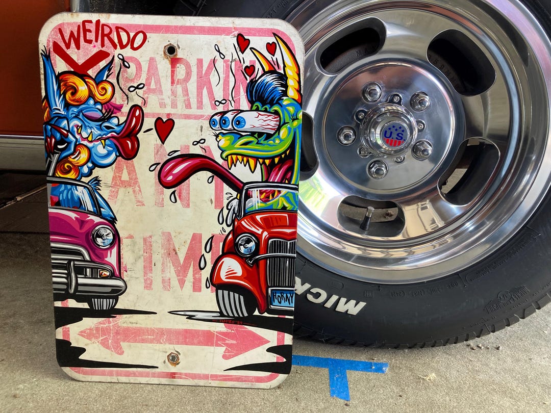 Weirdo Monsters Parking Road Sign Hot Rod Rockabilly Roth - Etsy