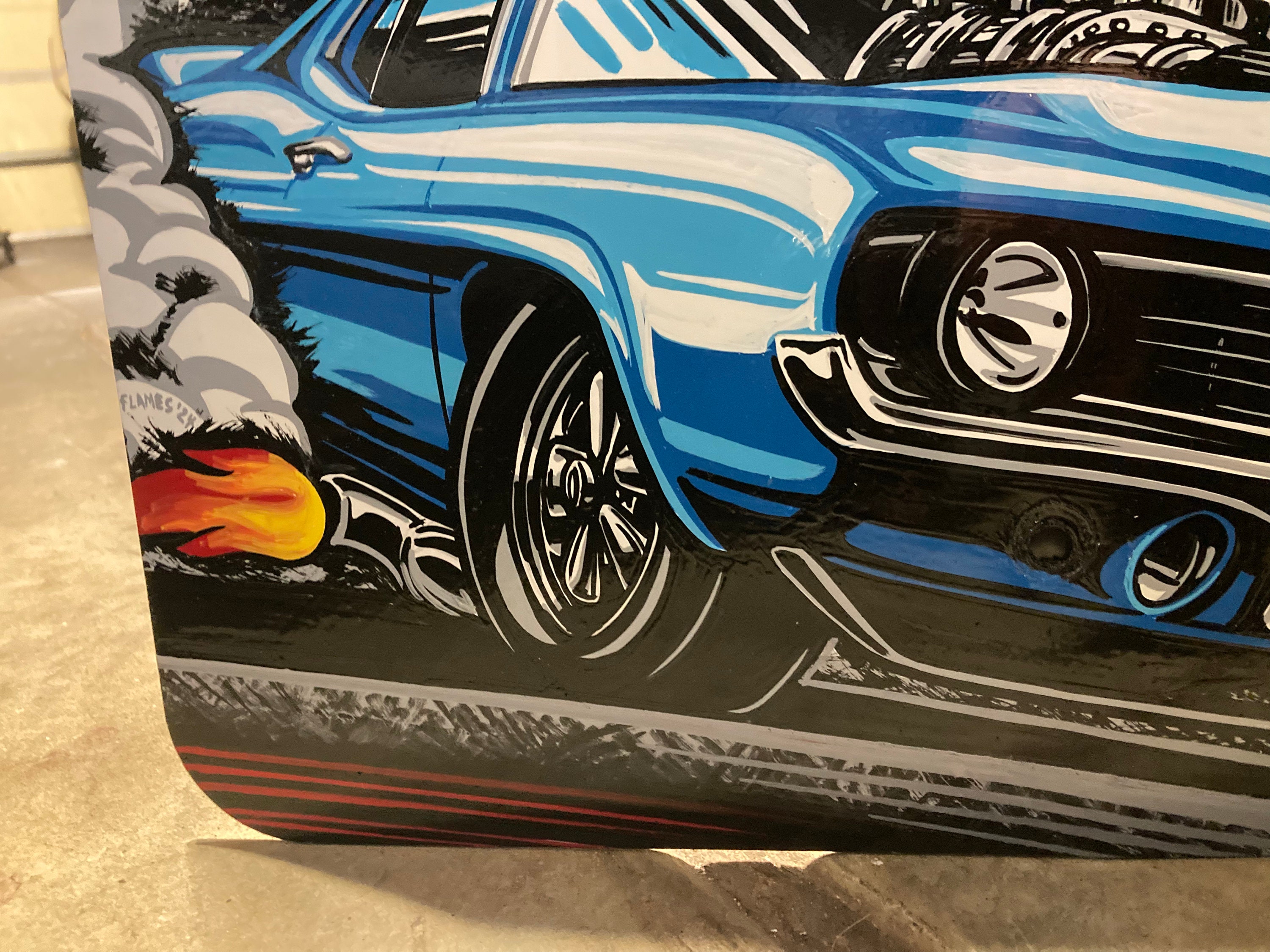 1969 Chevy Camaro Hand Painted Speed Limit Sign Garage Street Machine ...