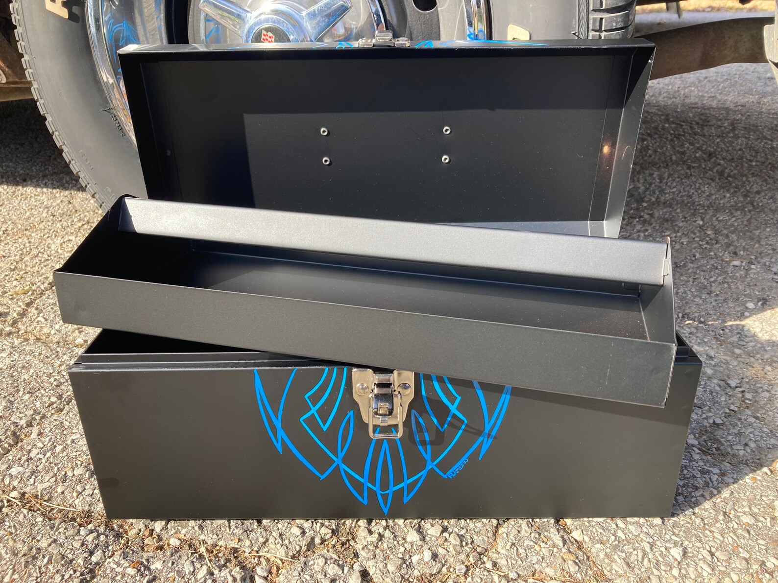 Blue Pinstripe Toolbox Hotrod Rockabilly - Etsy