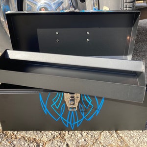 Blue Pinstripe Toolbox Hotrod Rockabilly - Etsy