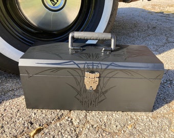 Blue Pinstripe Toolbox Hotrod Rockabilly - Etsy