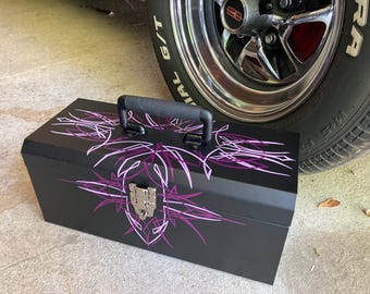 Blue Pinstripe Toolbox Hotrod Rockabilly - Etsy