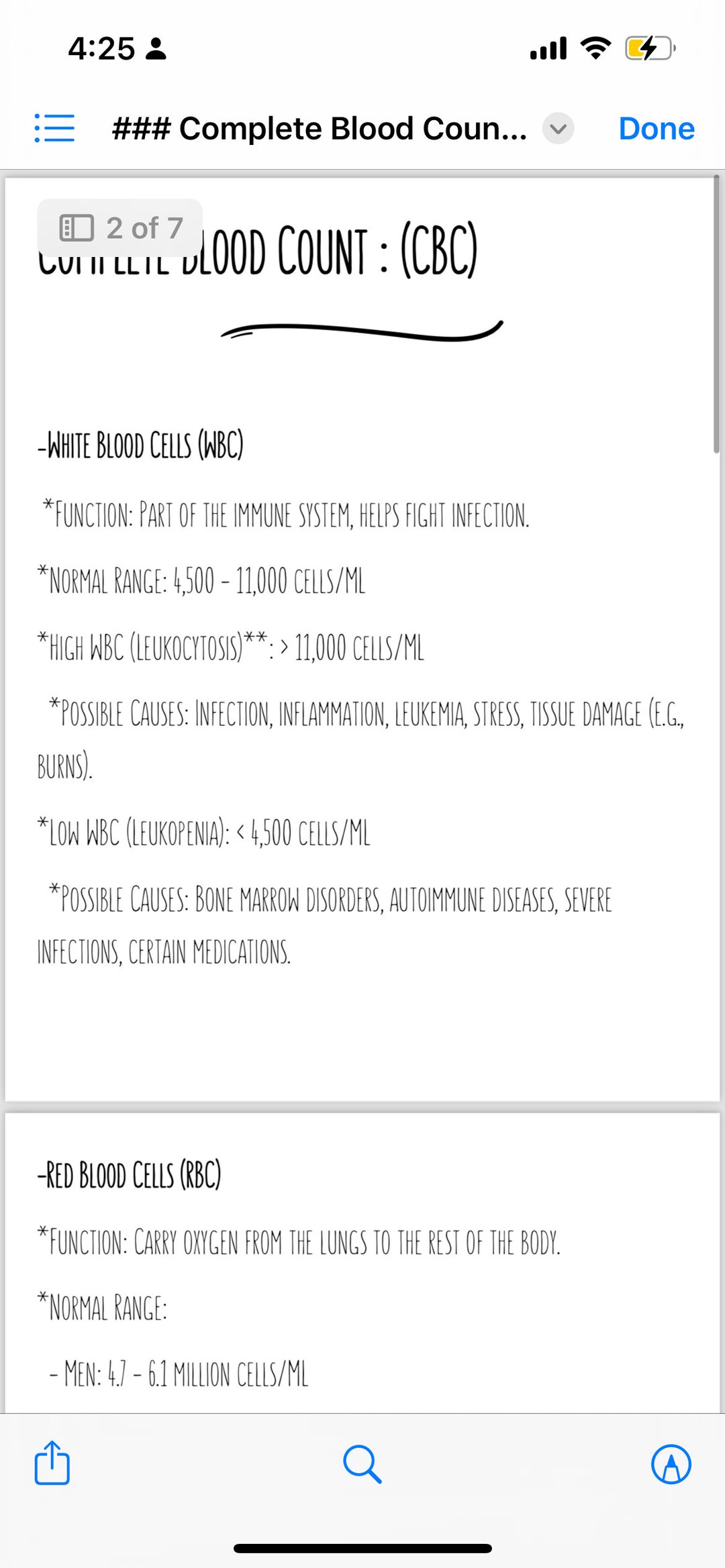 Complete Blood Count (CBC) Study Guide - Etsy