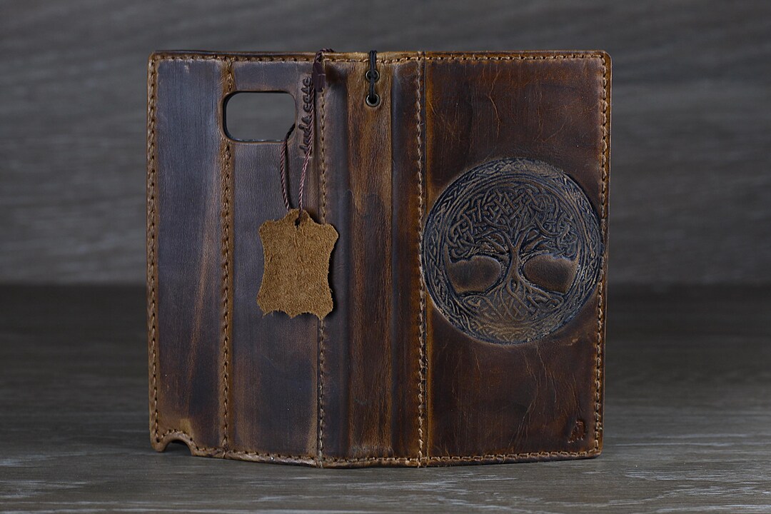 Genuine Leather Case for Galaxy S25 S24 S23 S22 S21 S20 FE Ultra A35 ...