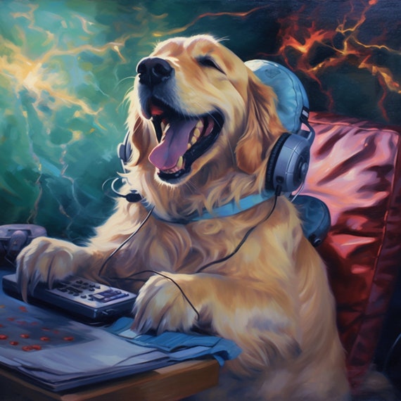 Puppy Playing Video Games