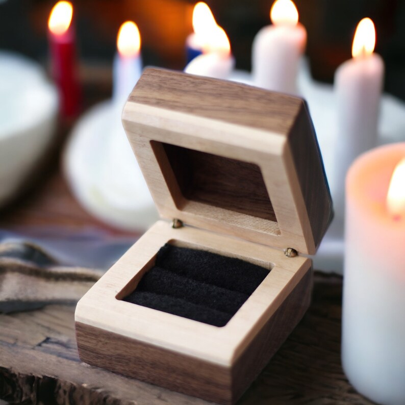 Wedding, Engagement, Proposal Ring Box, Double Ring Box, Personalized Ring Box, Engraved Ring ...